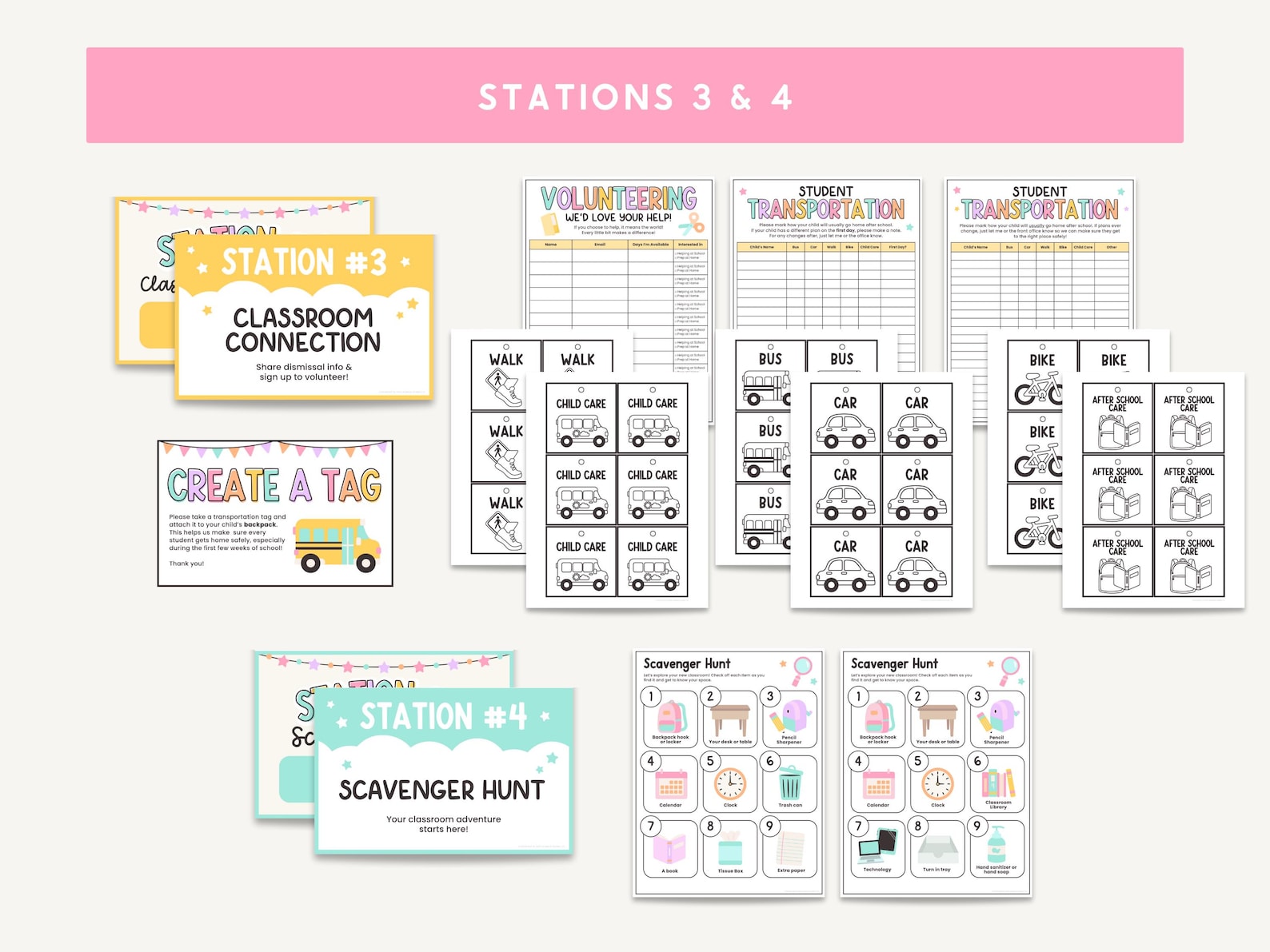 Back to School Open House Bundle | Editable Meet the Teacher Station ...