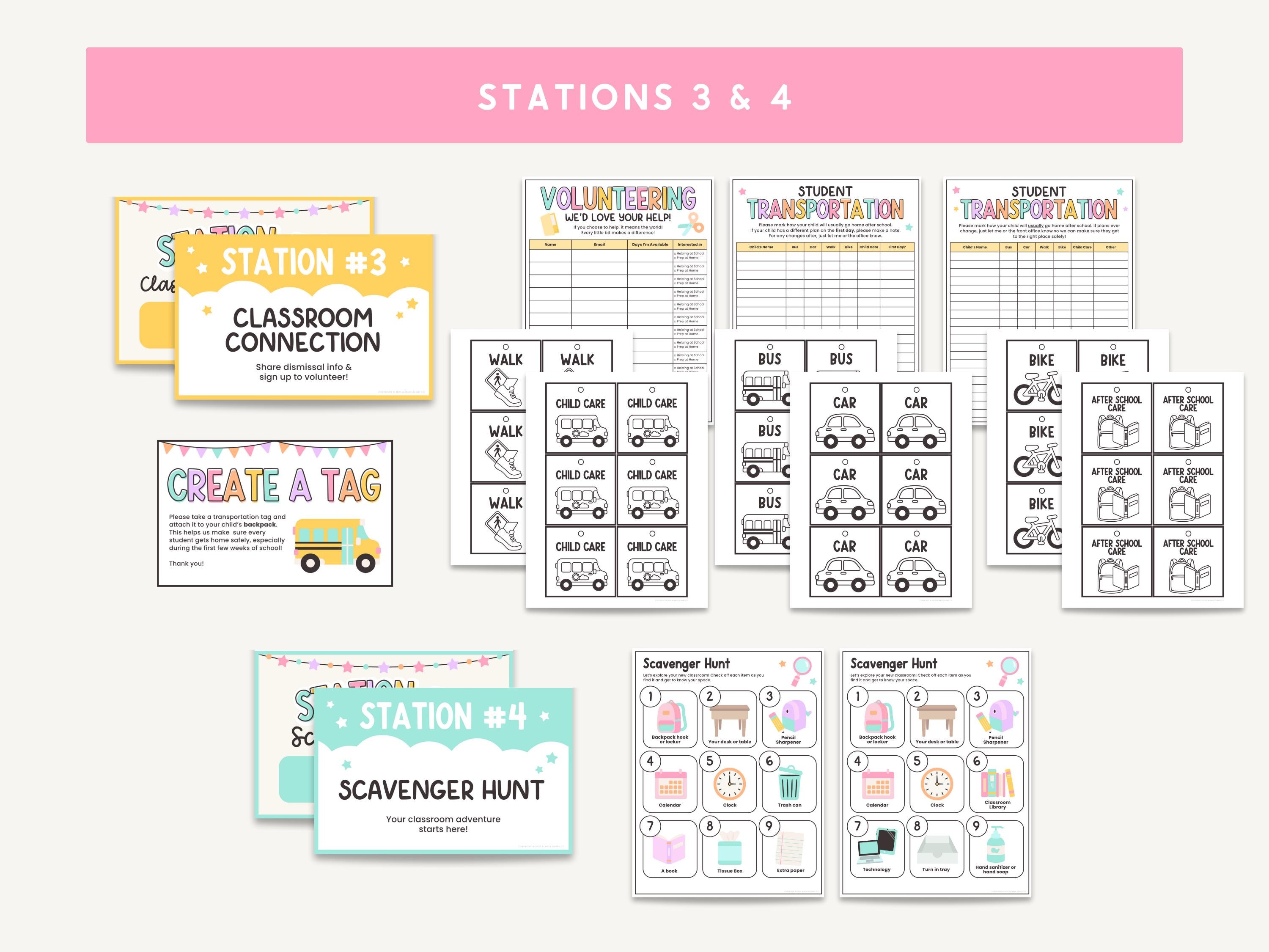 Back to School Open House Bundle | Editable Meet the Teacher Station ...