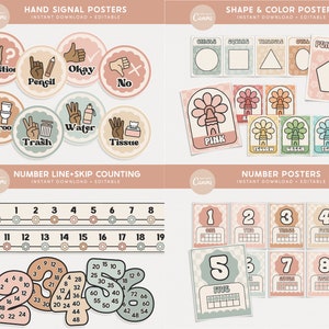 Editable Classroom Retro Pastel Complete Collection Printable Bundle ...