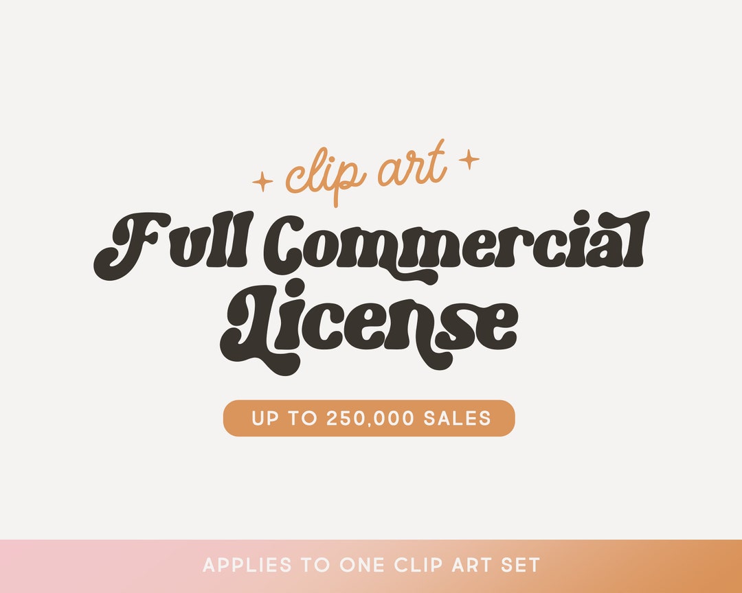 Clip Art Full Commercial License - for 1 Clip Art Set (up to 250,000 ...