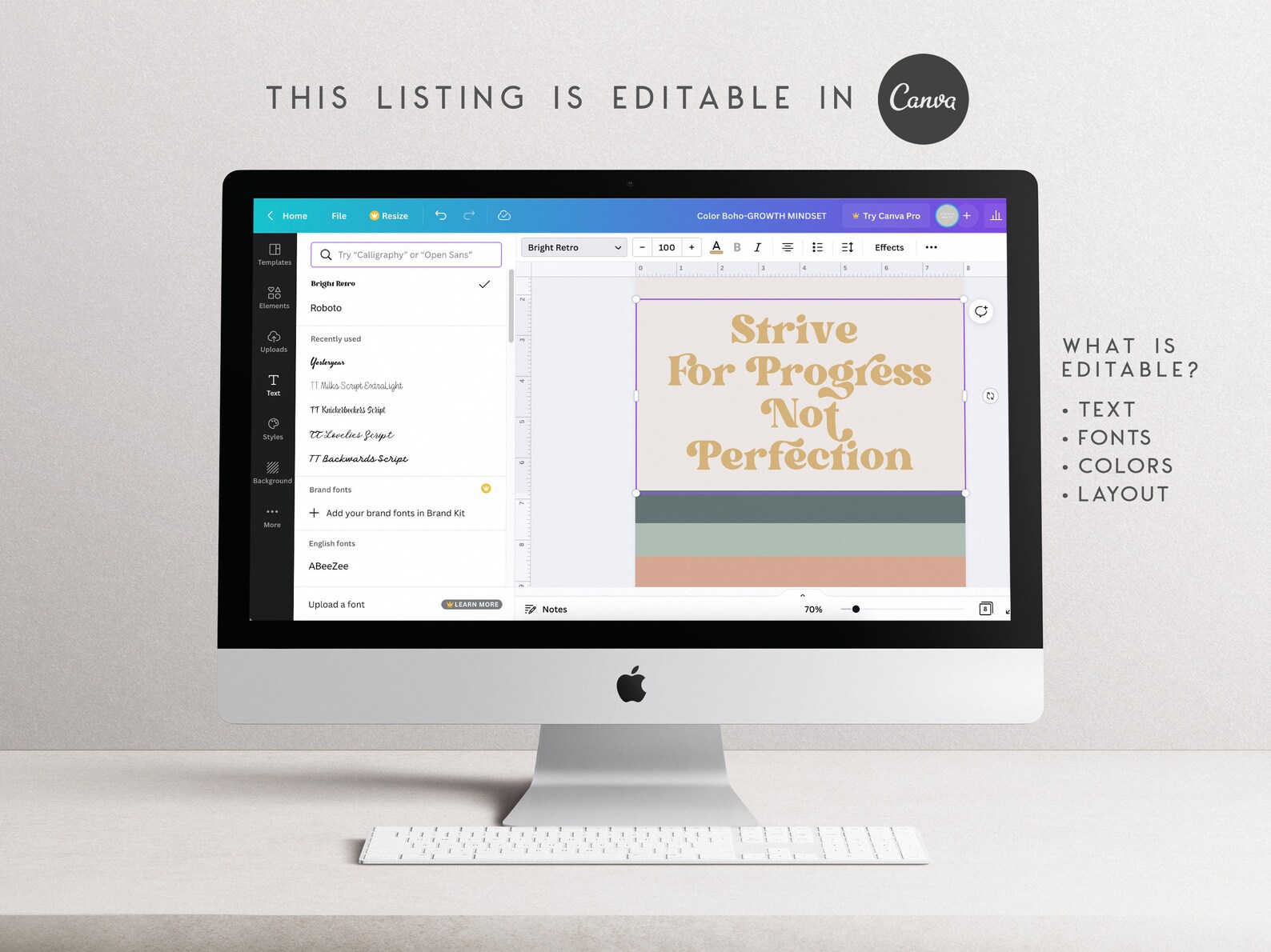 Growth Mindset Editable Classroom Printable Posters Classroom - Etsy