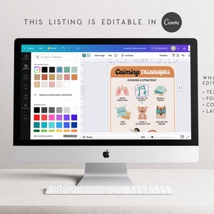 Calming Corner Editable Classroom Printables Calm Down - Etsy