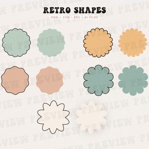 Groovy Retro Clip Art SVGS Pngs EPS AI Files Mellow Vibes - Etsy