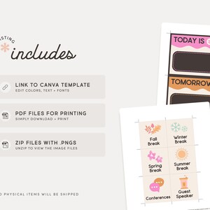 Classroom Calendar Display and Weather Station, Printable Bright Desert ...