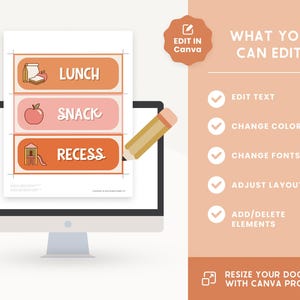 Classroom Schedule, Editable Classroom Printables, School Timetable ...