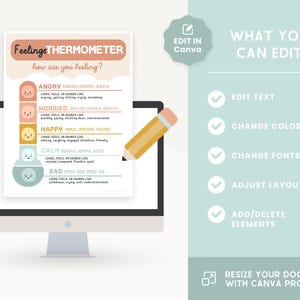 Calming Corner Editable Classroom Printables, Calm Down Skills, Cute ...