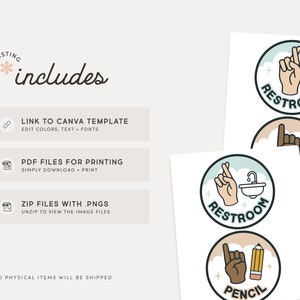 Classroom Hand Signals Poster Display, Editable in Canva, Pastel Clouds ...