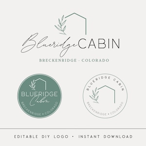 Editable Logo Designs, DIY House Logo, Circle Realtor Logo, Round Real ...