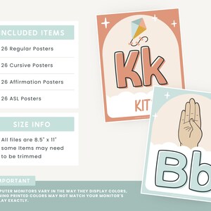 Alphabet Classroom Editable Posters, Pastel Letter Templates, Soft ...