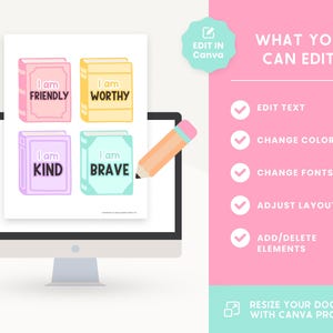 Classroom Affirmation Station Display, Bright Pastel Classroom Decor ...