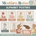 Alphabet Classroom Editable Posters, Letter Templates, Boho Canva ...