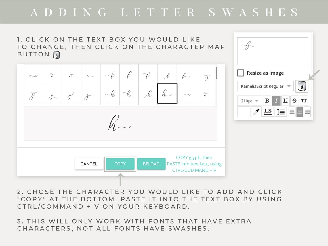 Editable Logo Design DIY Signature Logo Elegant Photography | Etsy