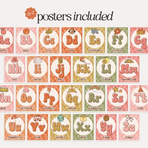 Alphabet Classroom Editable Posters, Groovy Cursive Letter Templates ...