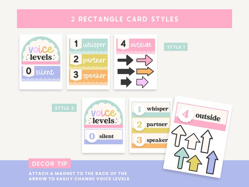 Voice Level Chart Classroom Printable Display, Editable in Canva ...