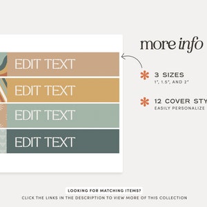 Classroom Binder Covers and Spines, Editable Modern Boho Teacher ...