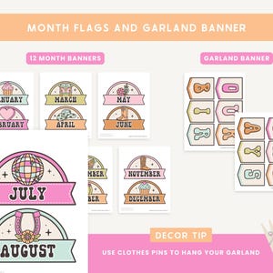 Classroom Birthday Printable Display, Editable in Canva, Bright Desert ...