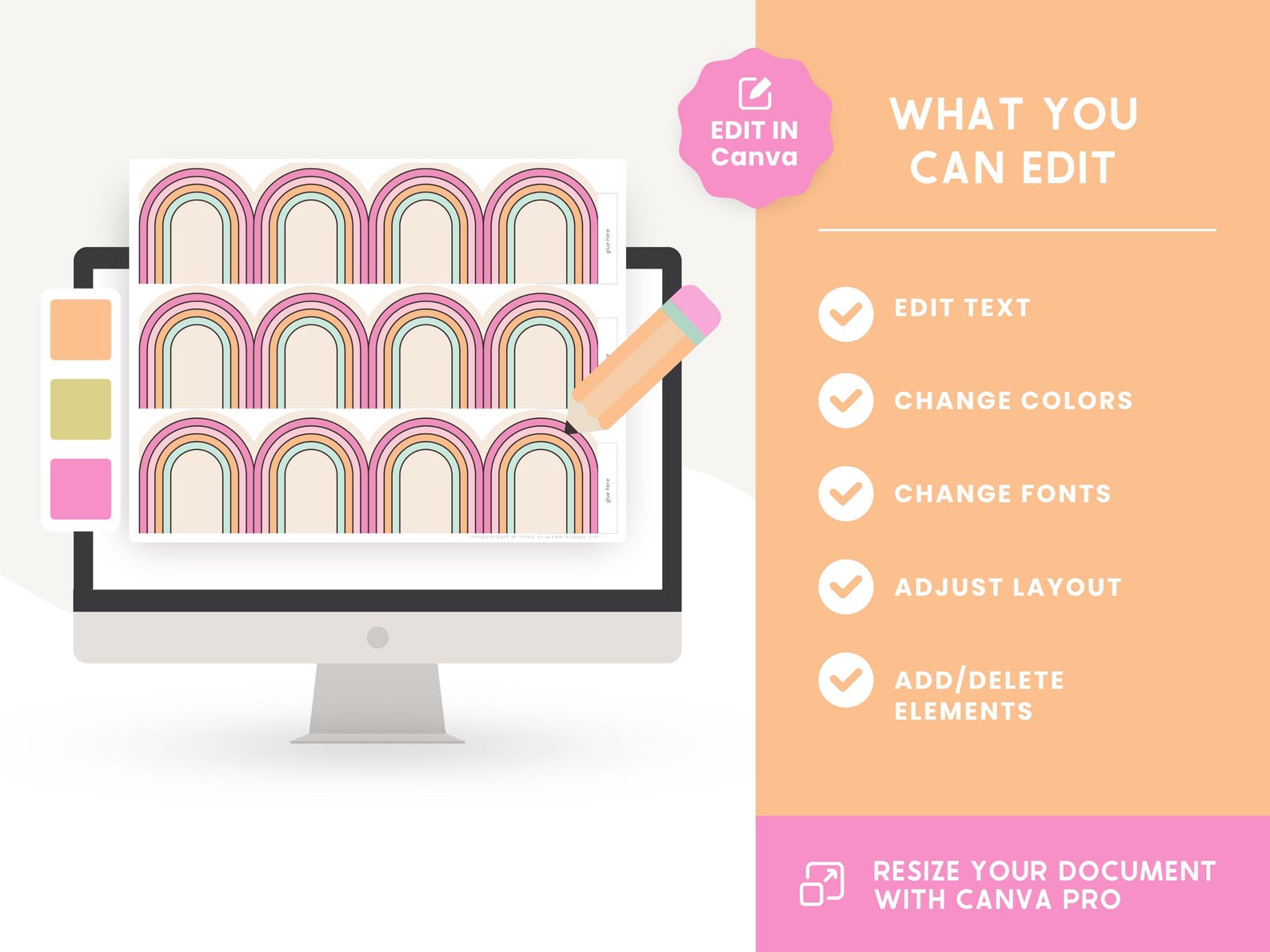 Classroom Bulletin Board Borders, Editable Canva Templates, Bright ...