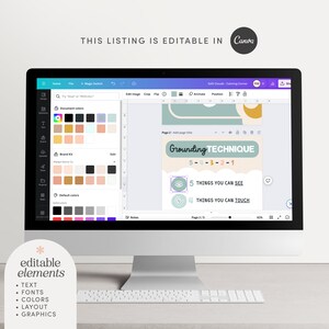 Calming Corner Editable Classroom Printables, Calm Down Skills, Cute ...