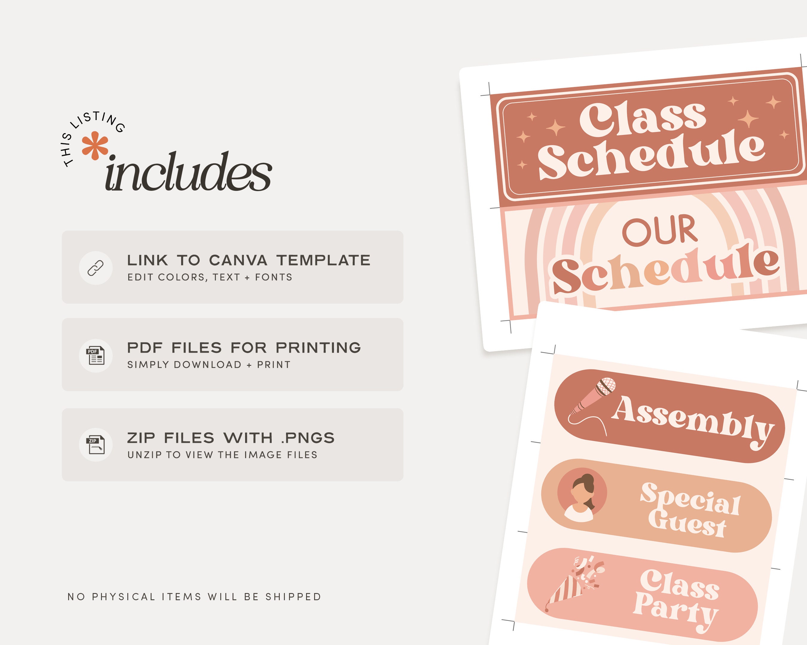 Classroom Schedule, Editable Classroom Printables, School Timetable ...