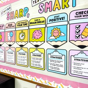 Editable Classroom Test Taking Strategy Posters | Testing SMART ...