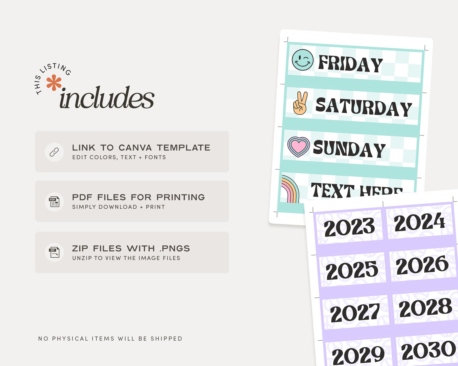 Classroom Flip Calendar Display, Pastel Groovy Classroom Decor ...