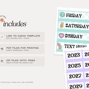 Classroom Flip Calendar Display, Pastel Groovy Classroom Decor ...