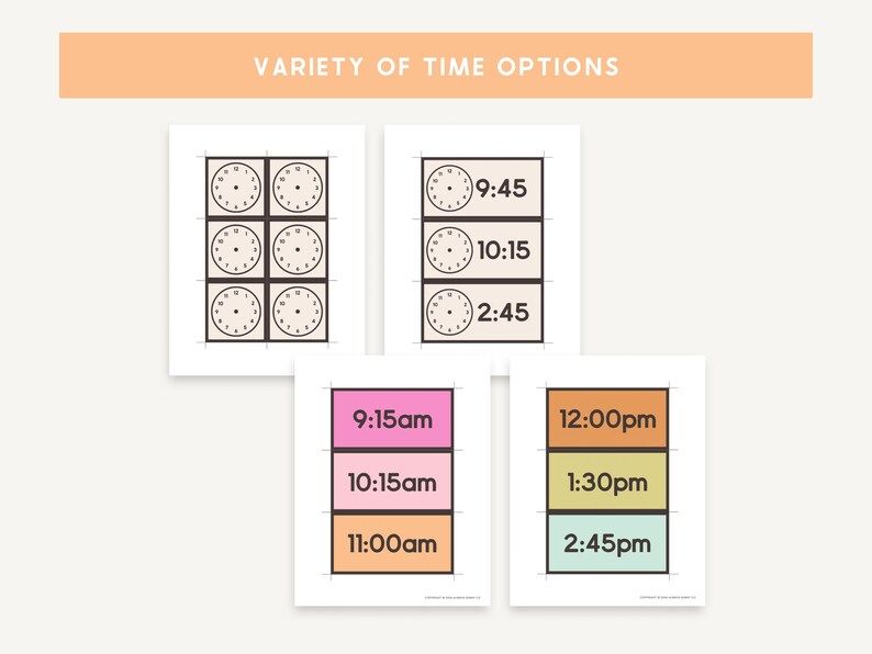 Classroom Visual Schedule, Editable Canva Template, Bright Desert ...