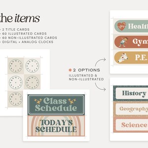 Classroom Schedule, Editable Modern Boho Canva Template, Classroom ...