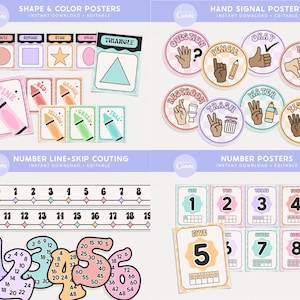 Editable Classroom Groovy Pastel Complete Collection Printable Bundle ...