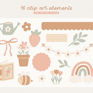 Clip Art Bundle Volume 1, Svgs, Pngs, EPS, AI Files, Western Daisies ...