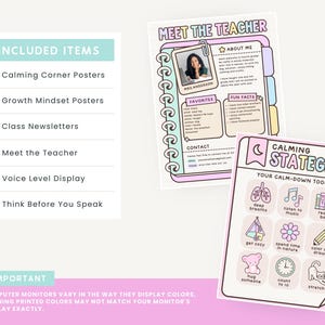 Editable Classroom Management Printable Bundle, Soft Pastels Growth ...