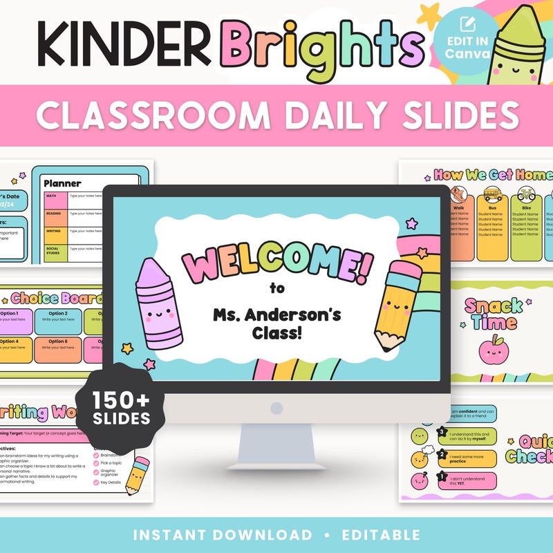 Weekly Slides Template - Etsy UK