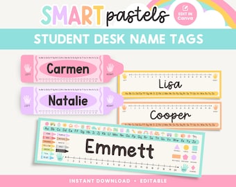 Student Desk Name Labels, Editable Classroom Name Tags, Student Name ...
