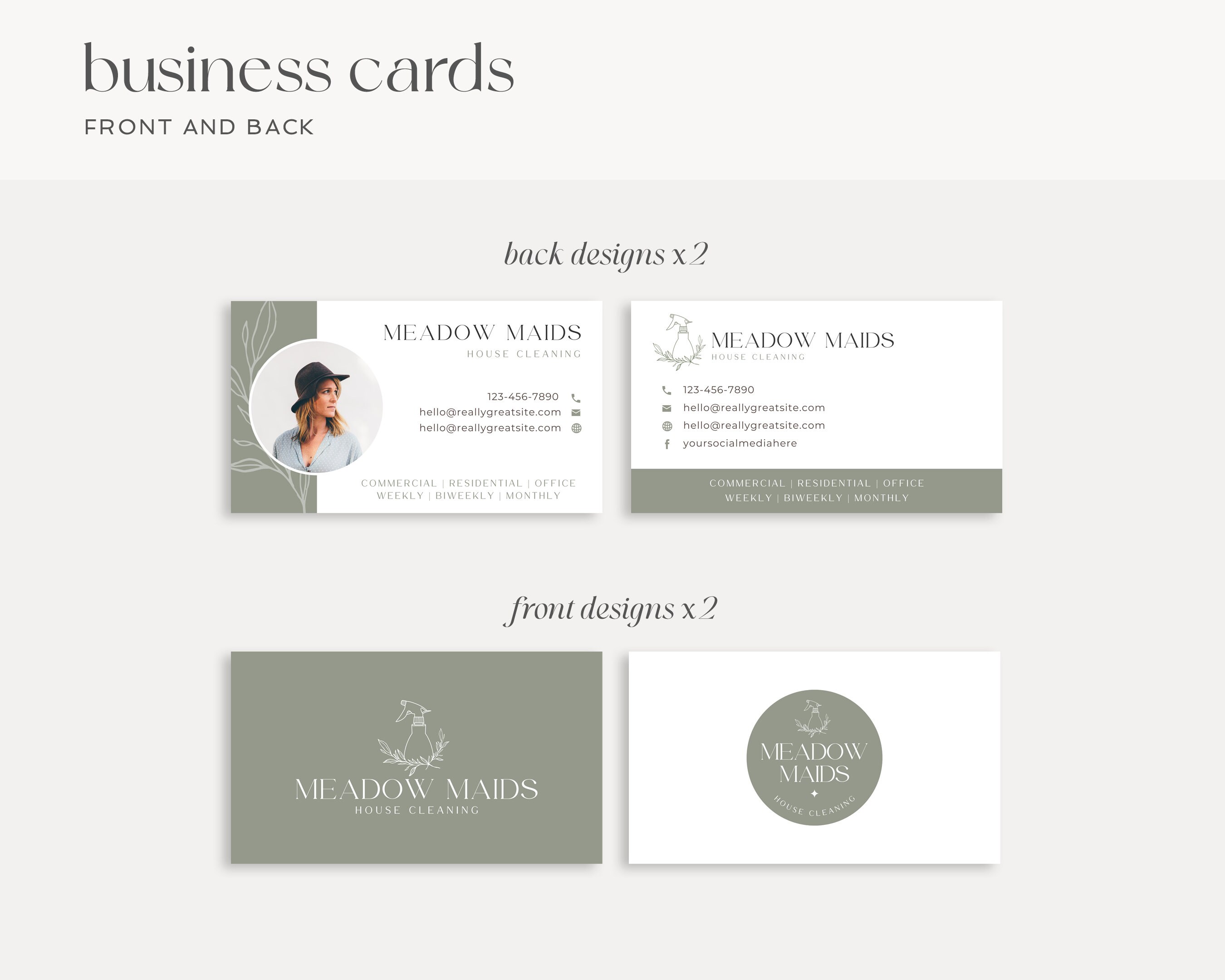 Editable Branding Kit DIY Canva House Cleaning Logo Elegant - Etsy ...