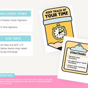Editable Classroom Test Taking Strategy Posters | Testing SMART ...