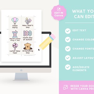 Classroom Calendar Display and Weather Station, Printable Cute Pastel ...