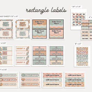 Classroom Labels Editable Templates, Pastel Retro Classroom ...