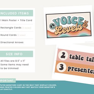 Voice Level Chart Classroom Printable Display, Editable in Canva ...