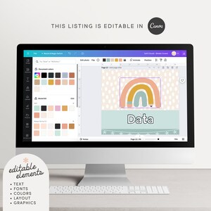 Classroom Binder Covers and Spines, Editable Pastel Rainbow Teacher ...