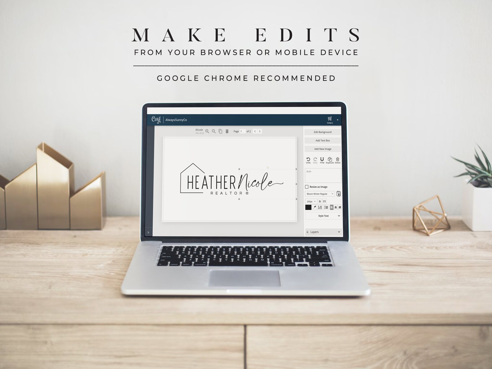 Editable Logo Design DIY Circle Logo Retro Creative Logo - Etsy