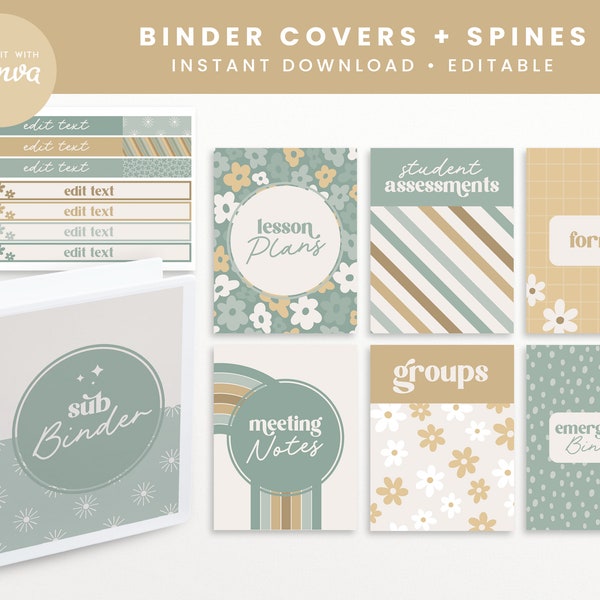Binder Covers Printable - Etsy