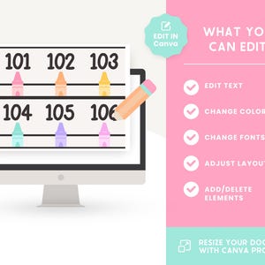 Classroom Number Line and Skip Counting Number Posters, Editable in ...