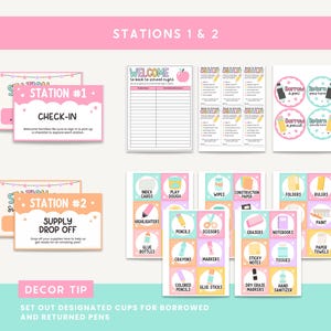 Back to School Open House Bundle | Editable Meet the Teacher Station ...