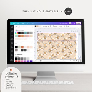 Classroom Bulletin Board Borders, Editable Canva Templates, Groovy ...