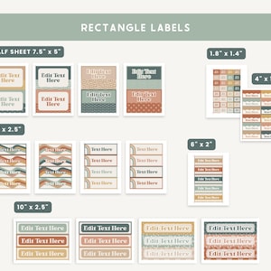 Classroom Labels Editable Templates, Modern Boho Classroom Organization ...