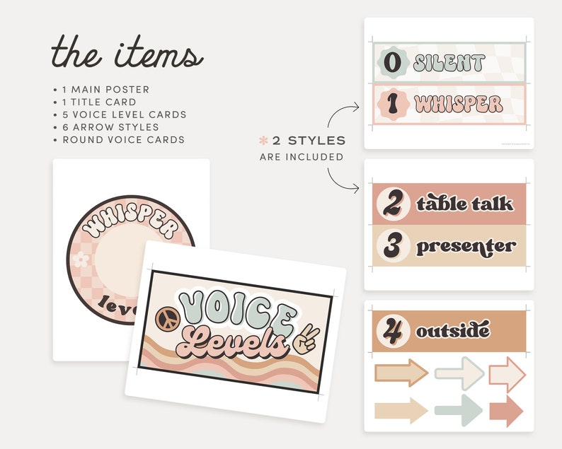 Voice Level Chart Classroom Printable Display, Editable in Canva ...