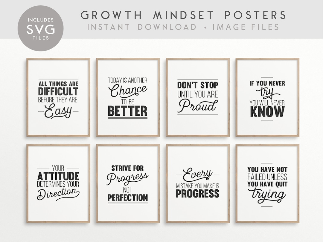 Growth Mindset Classroom Printable Posters, Classroom Quotes, Classroom ...