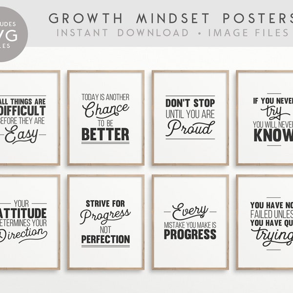Growth Mindset Svg - Etsy