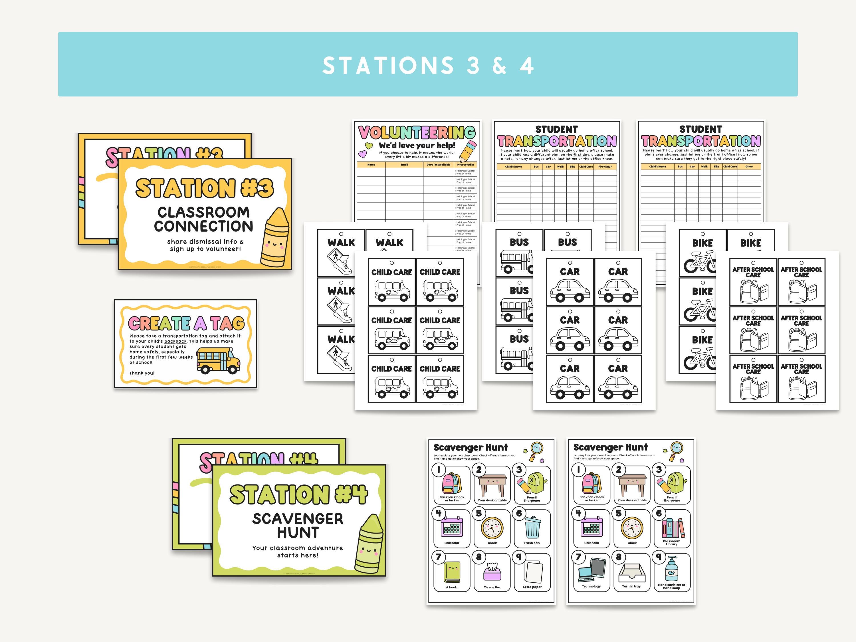 Back to School Open House Bundle | Editable Meet the Teacher Station ...