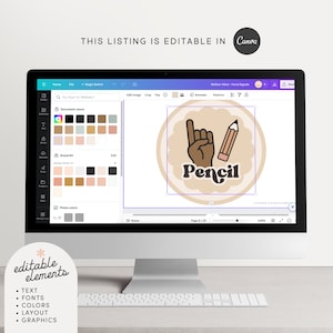 Classroom Hand Signals Poster Display, Editable in Canva, Pastel Retro ...